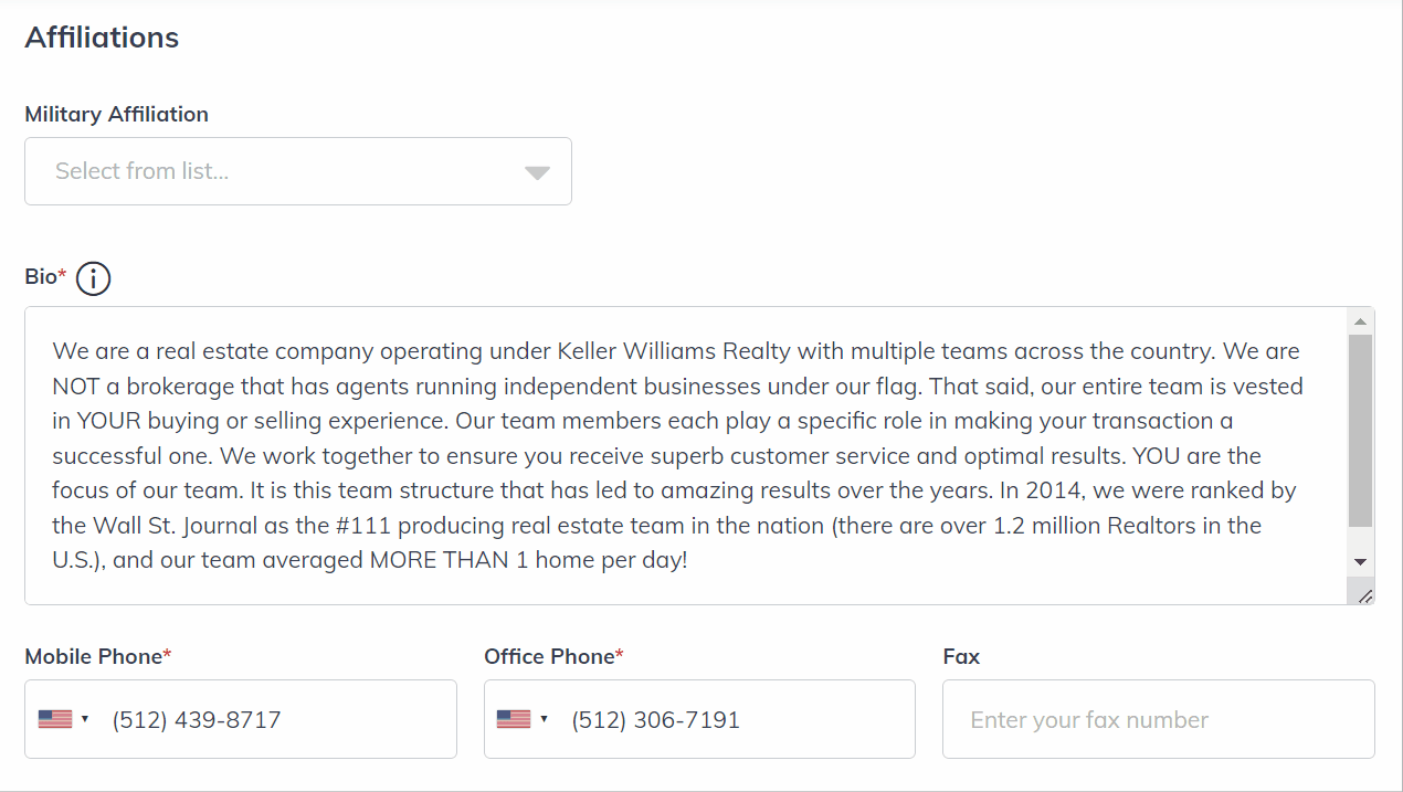 Add Your Military Affiliations in Command – KW Answers