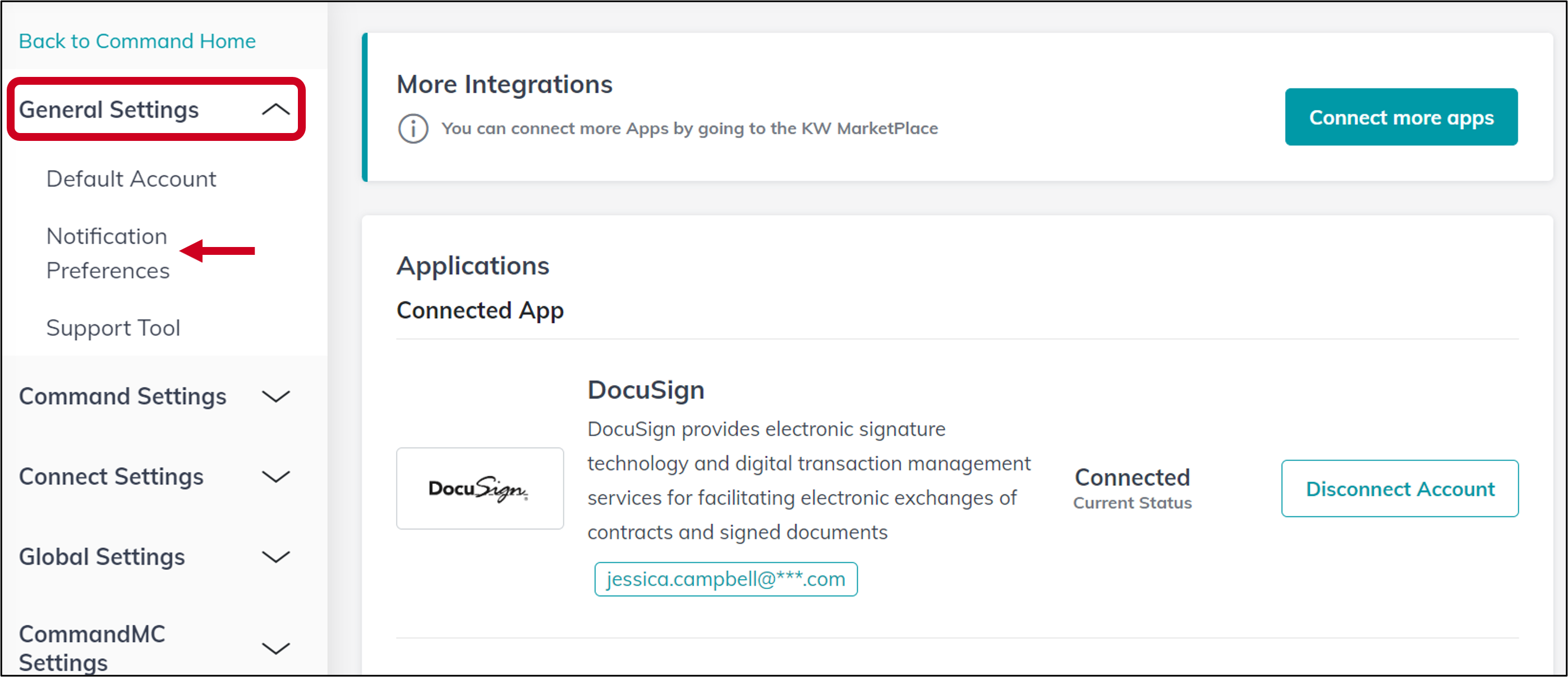 Turn Command and Command App Notifications On/Off in Command Settings – KW Answers