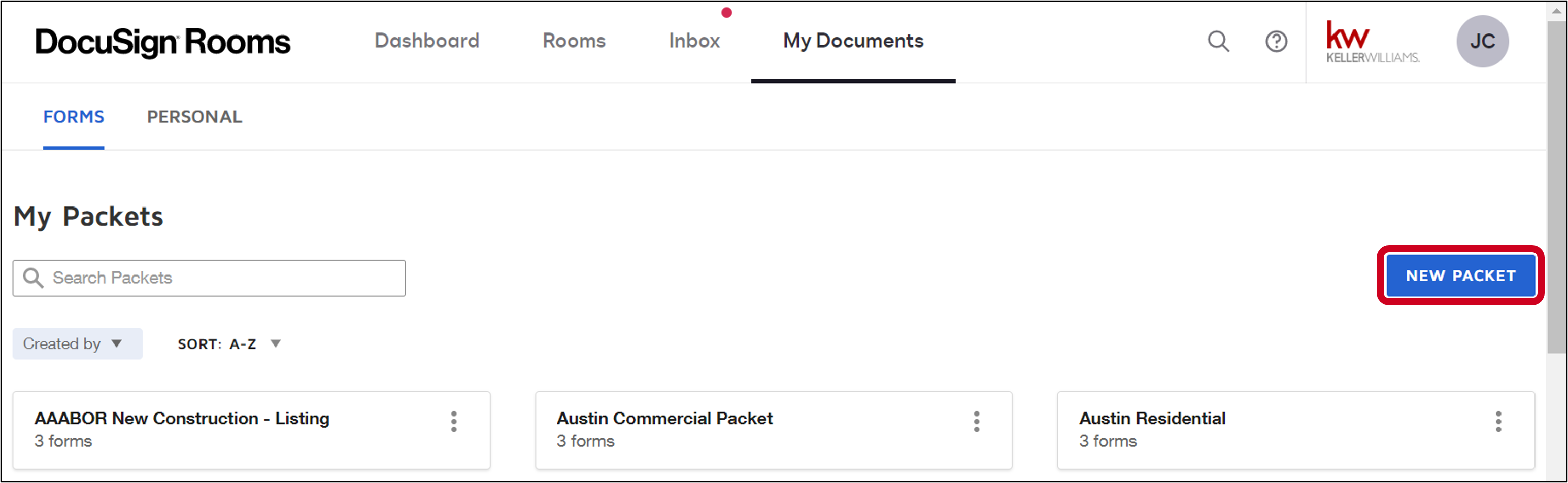 Create And Manage Docusign Form Packets For Your Docusign Rooms Agents Kw Answers 