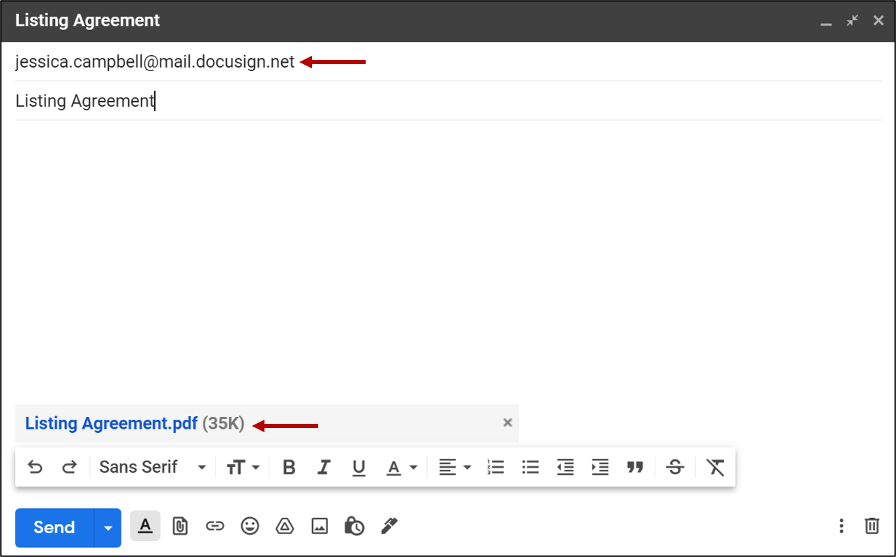 Email Documents or Email Communication to Your DocuSign Account – KW ...