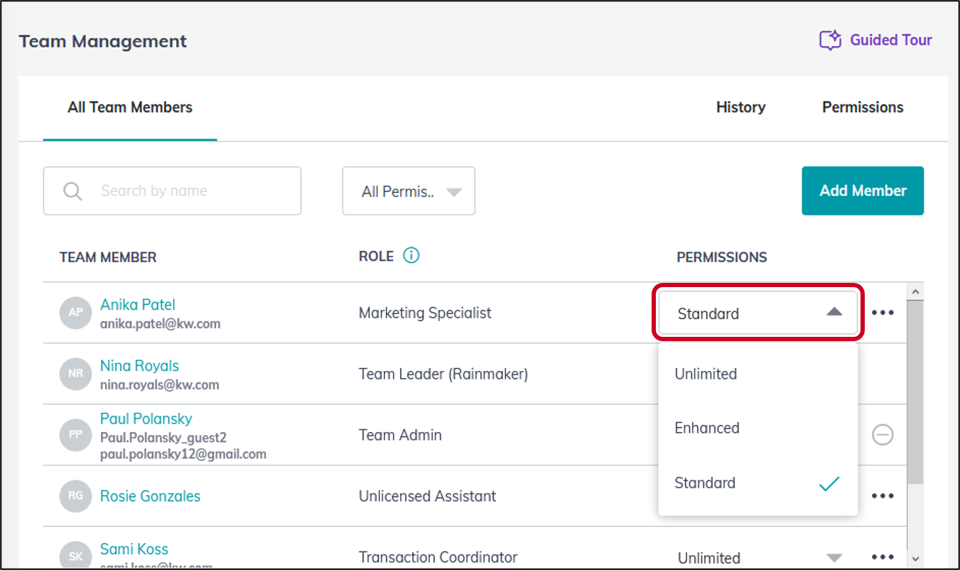 Set Agent Permission Levels for Your Team (Unlimited) – KW Answers