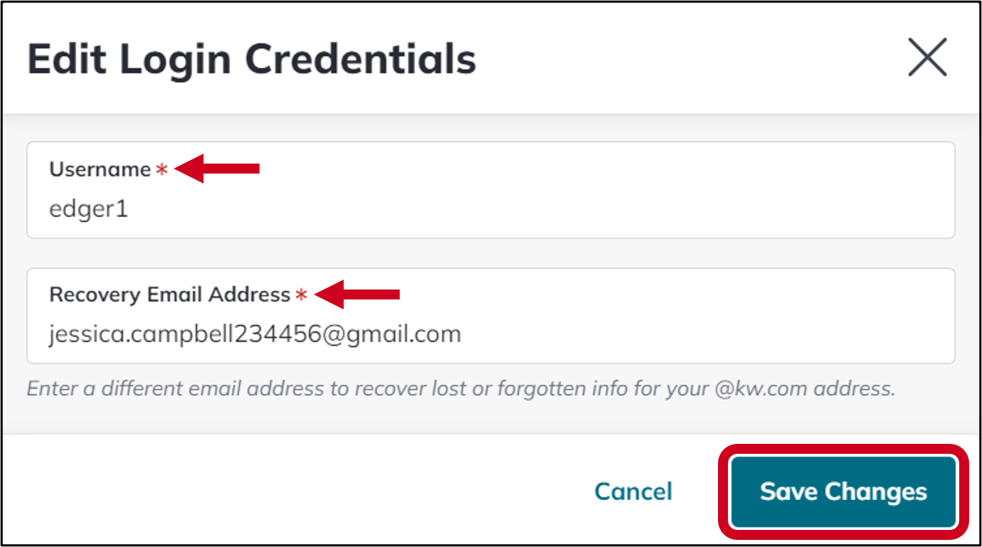 Change Your KW Username and/or Password – KW Answers