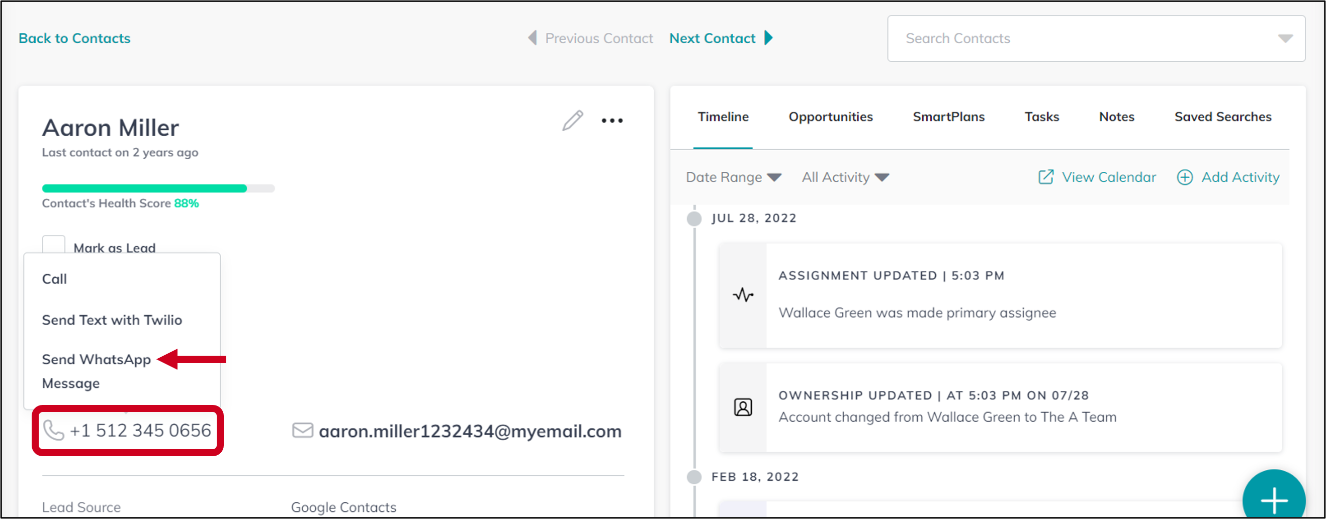 Send a WhatsApp Message to a Contact Using Command (Desktop) – KW Answers