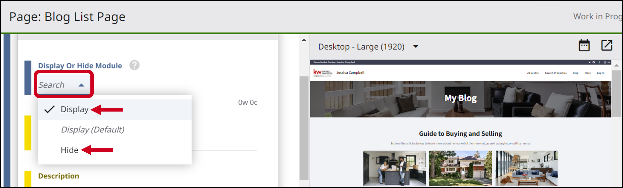 Edit the Blog Page of Your KW Agent or Team Site (Expert Mode) – KW Answers