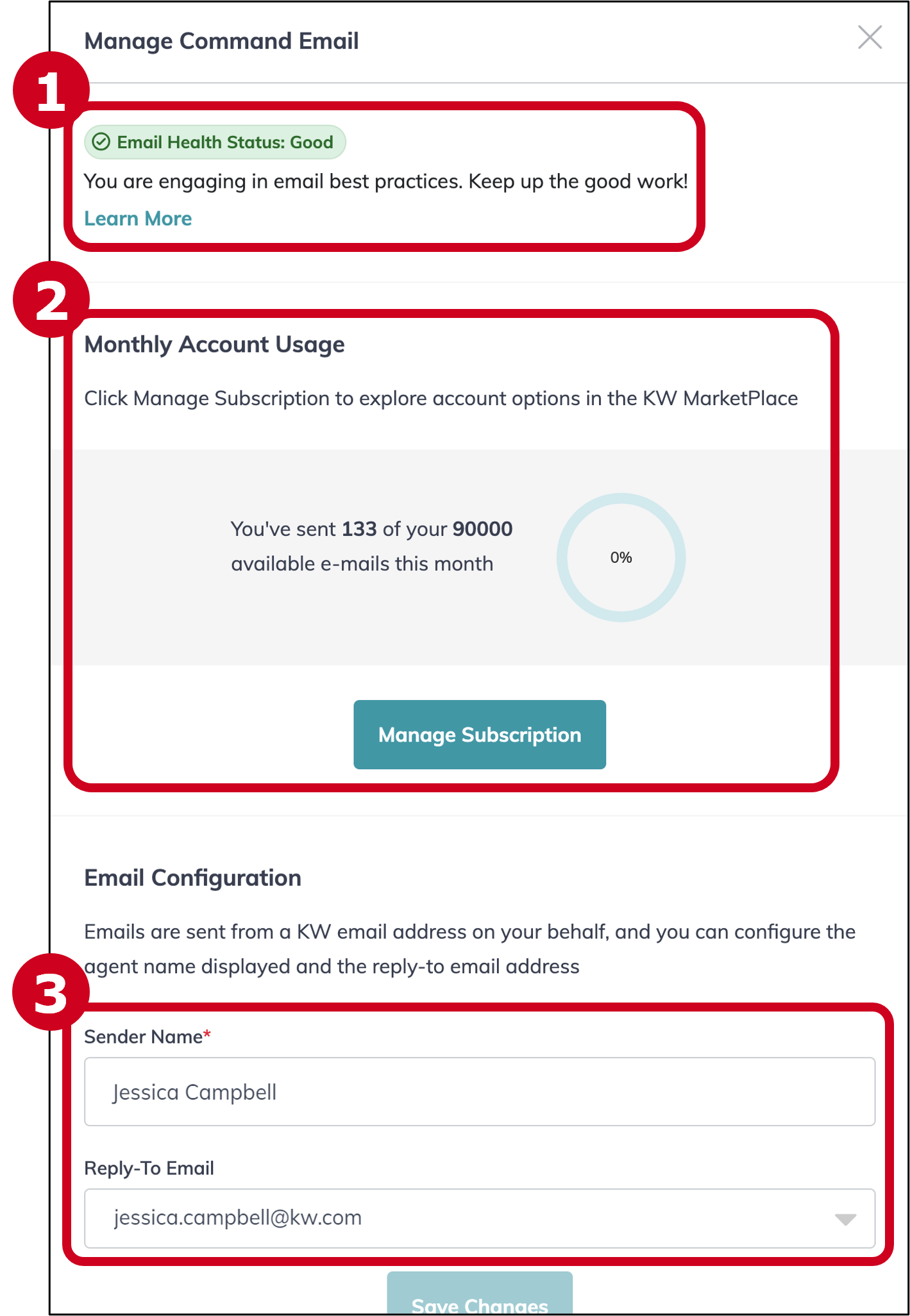 Get Started with Command Email – KW Answers