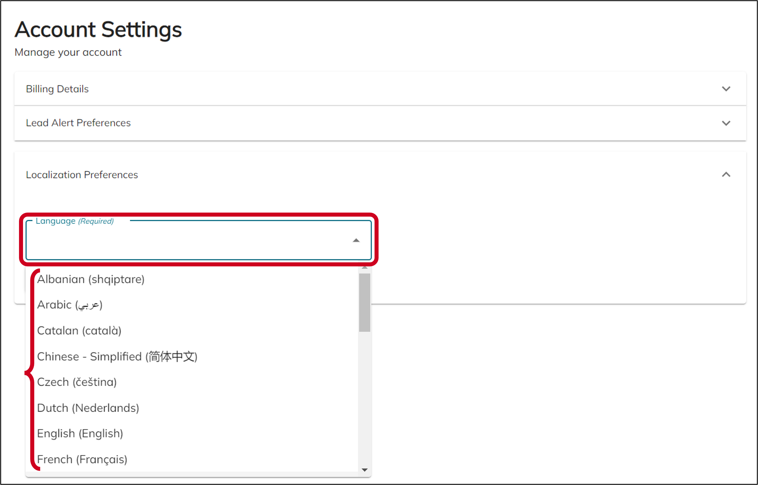 Select A Language Preference For Creating Managing Paid Ads In Command