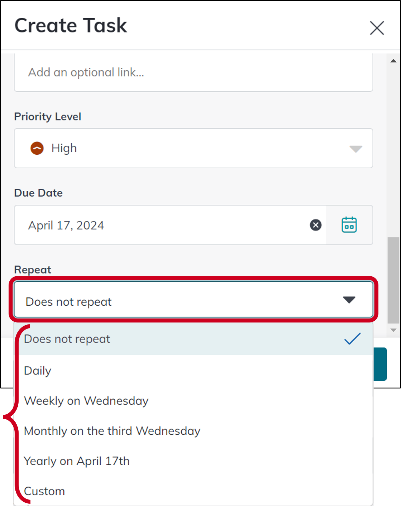 Create a Repeating Task for a Specific Opportunity – KW Answers