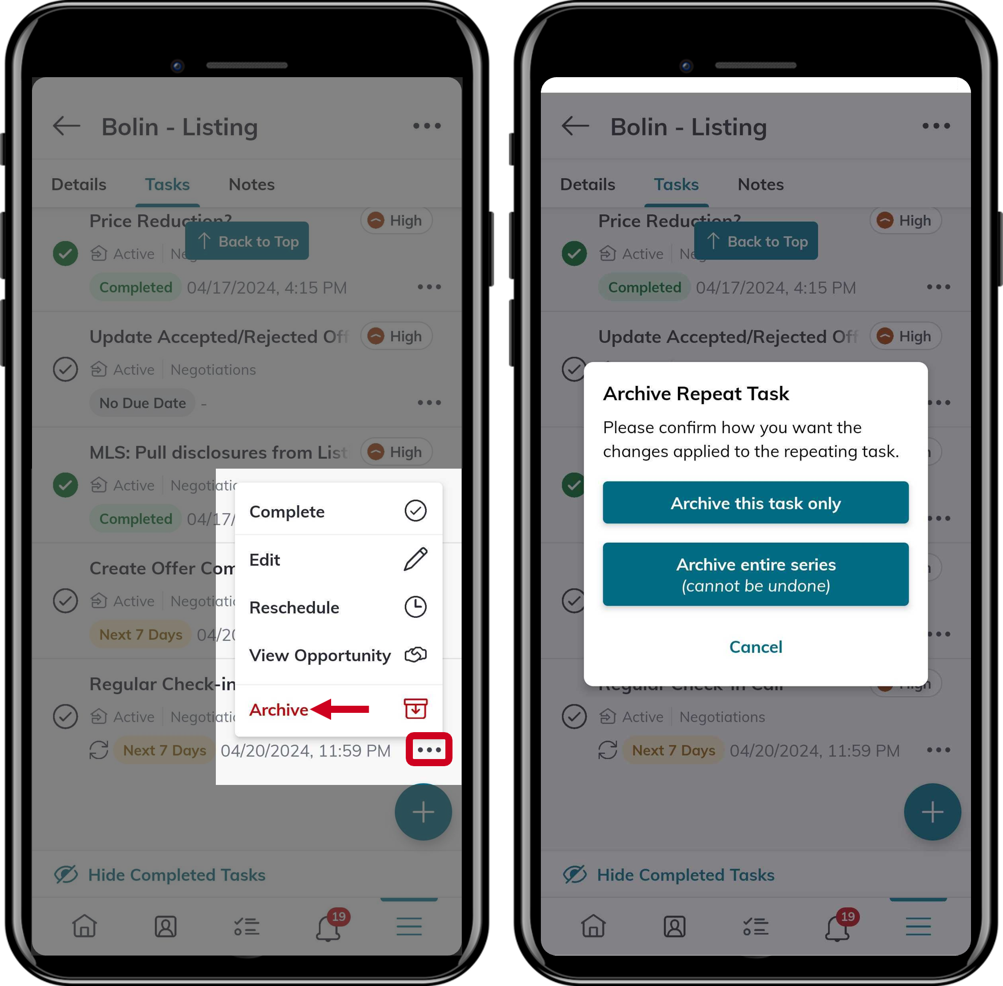 Create a Repeating Task for an Opportunity Using the Command App – KW Answers