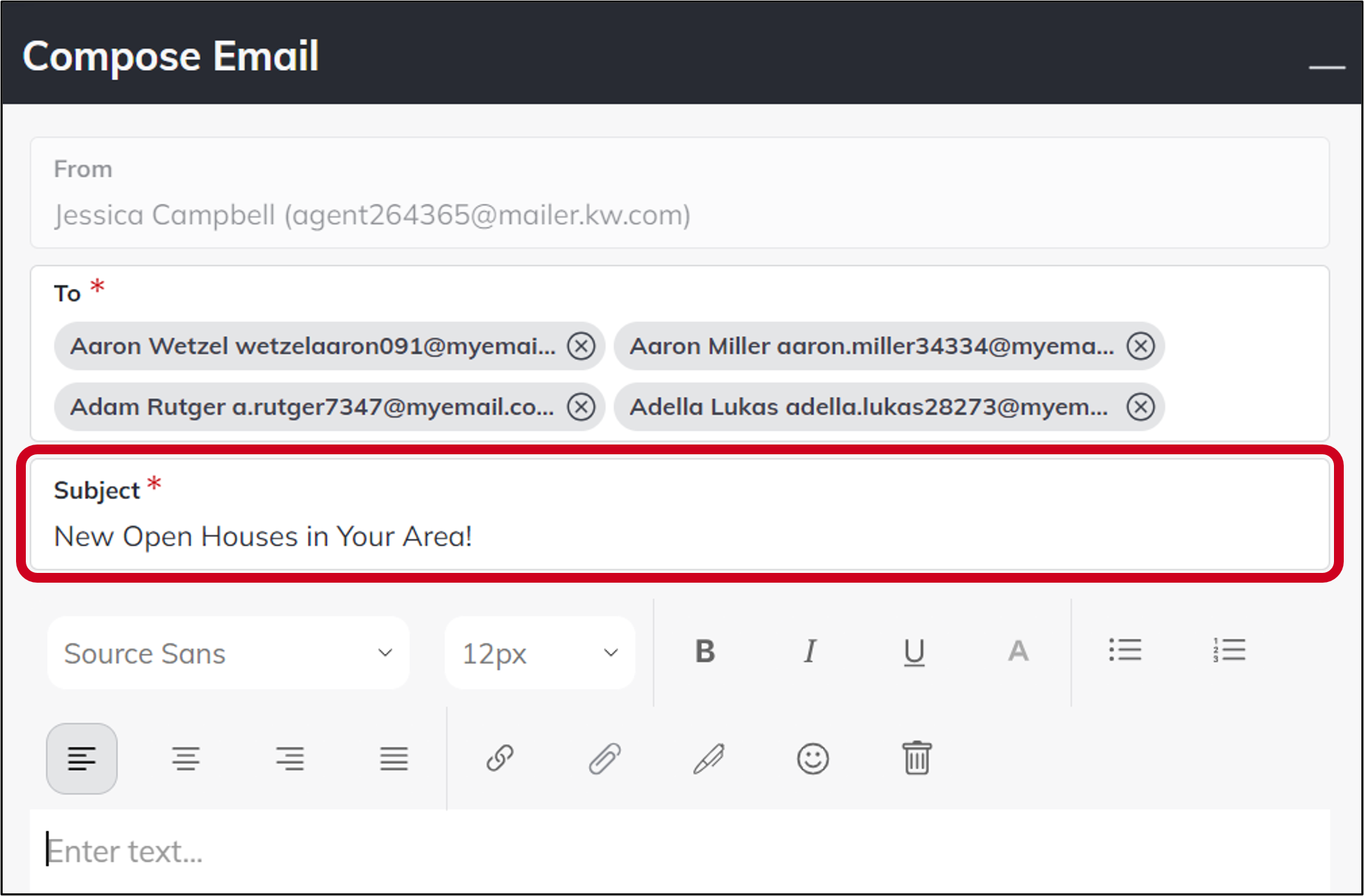 Send a One-Off Email to Your Contacts in Command – KW Answers