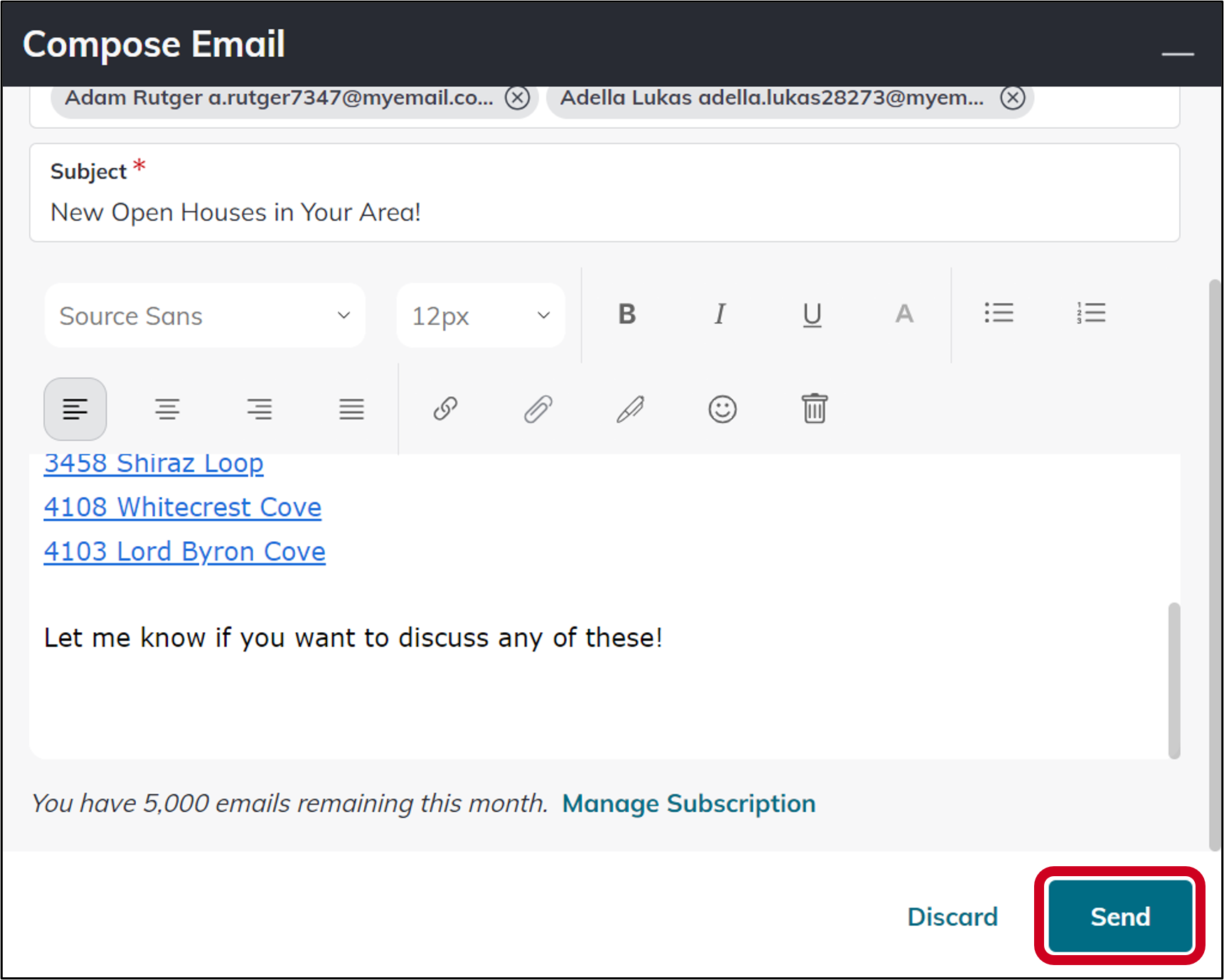 Send a One-Off Email to Your Contacts in Command – KW Answers