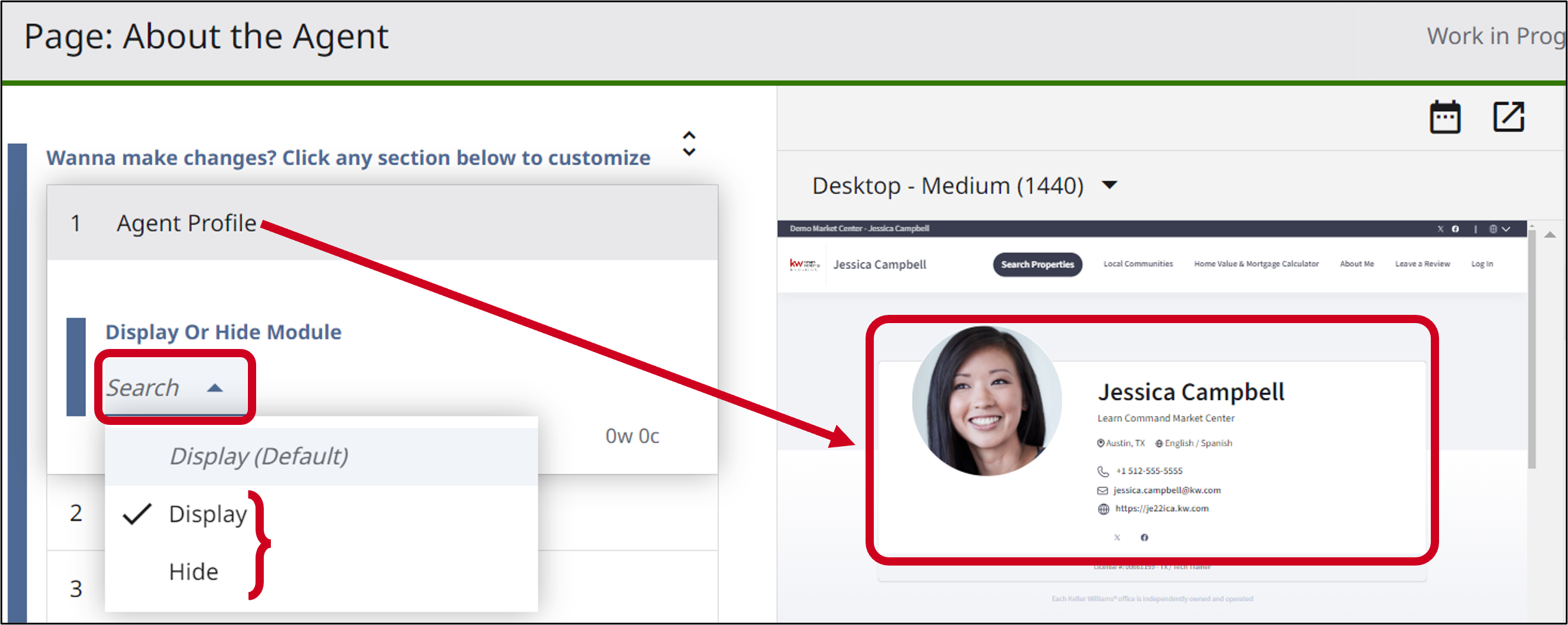 Edit the About Me Page on Your KW Agent Site (Expert Mode) – KW Answers