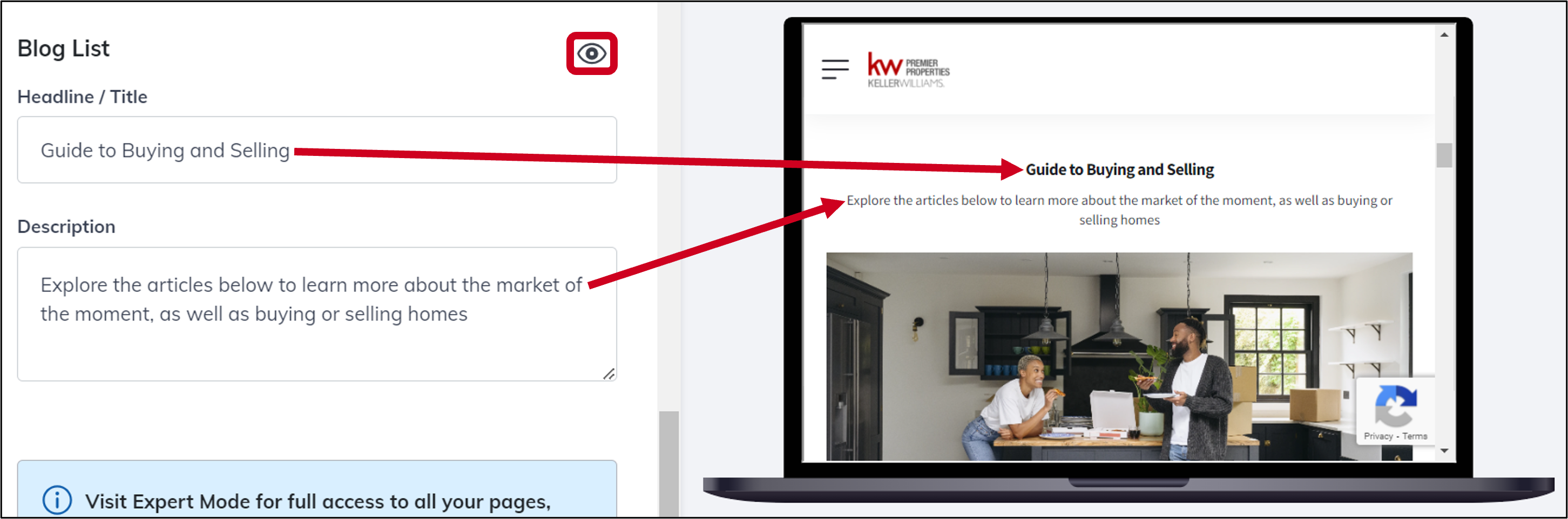 Edit Your KW Agent Site Homepage in Command – KW Answers