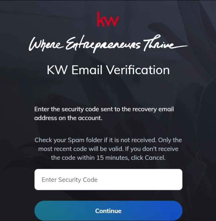 Cómo completar la autenticación multifactor (MFA) para el inicio de sesión en KW Command – KW ...