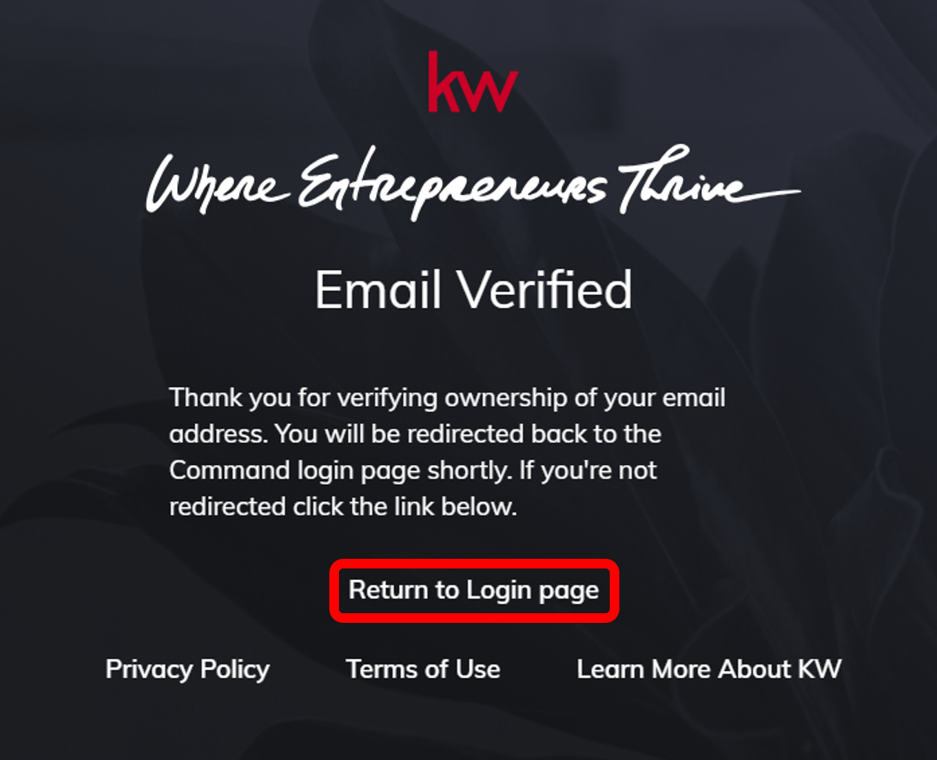 Log in to Command and/or Reset Your KW Password – KW Answers