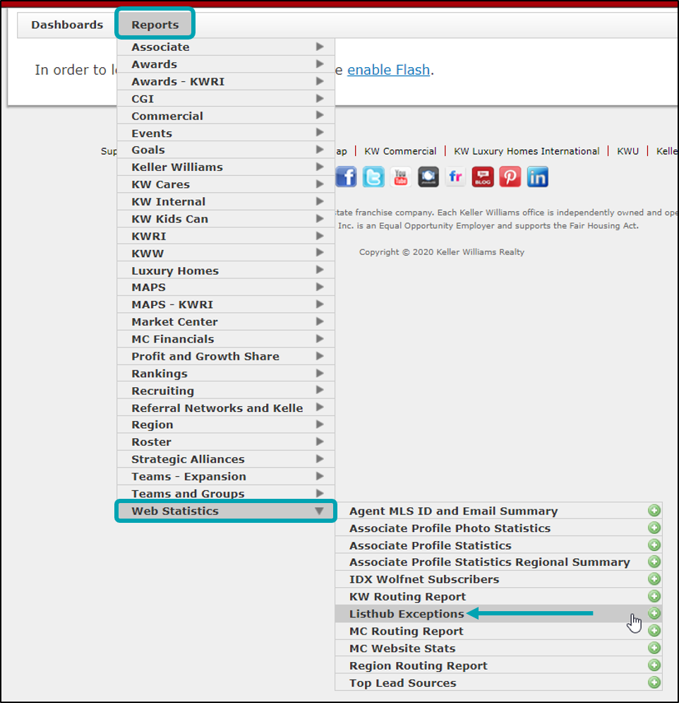 Access the ListHub Exceptions Report (Missing Listings in the KWLS ...