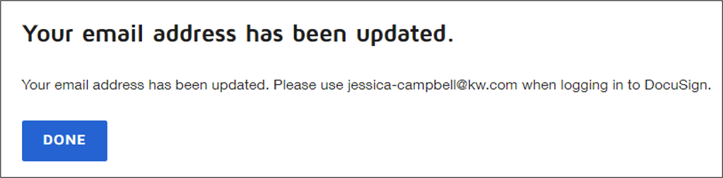 Change Your DocuSign Email Address – KW Answers