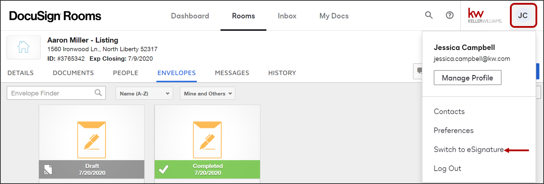 Set Up In-person Signing for a DocuSign Envelope – KW Answers