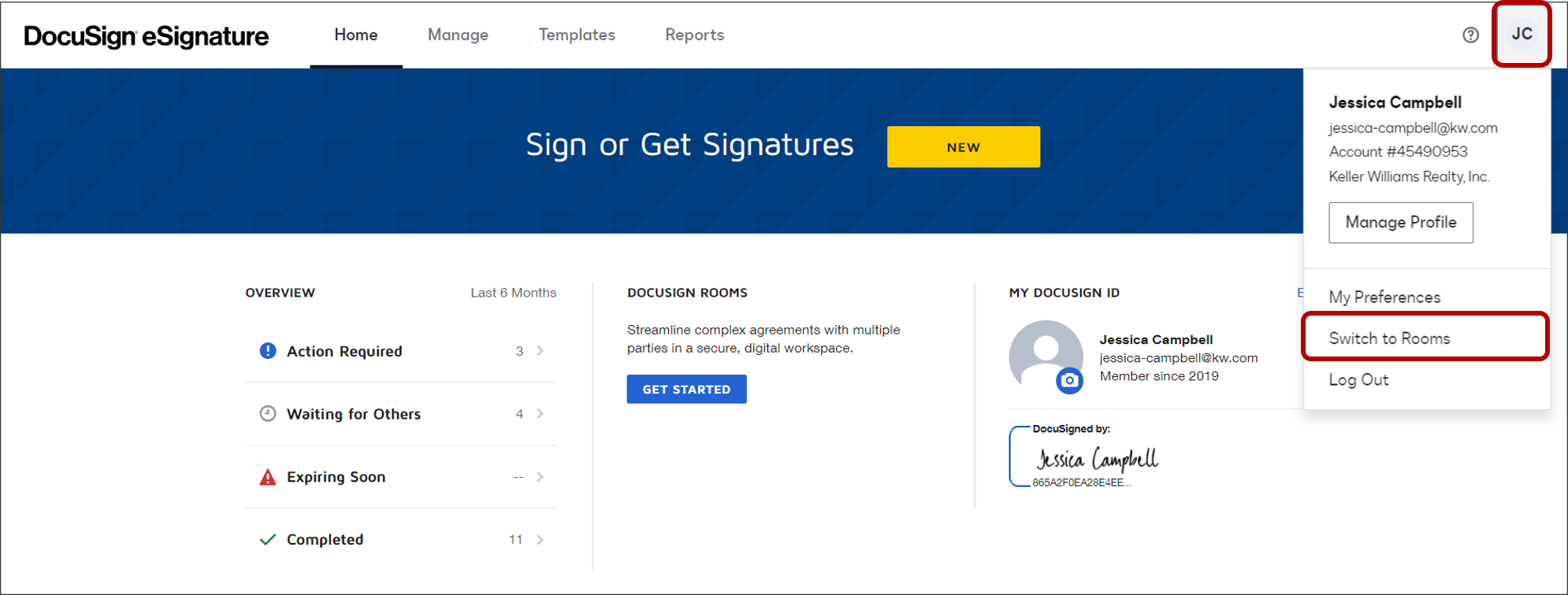 Change Your DocuSign Email Address – KW Answers