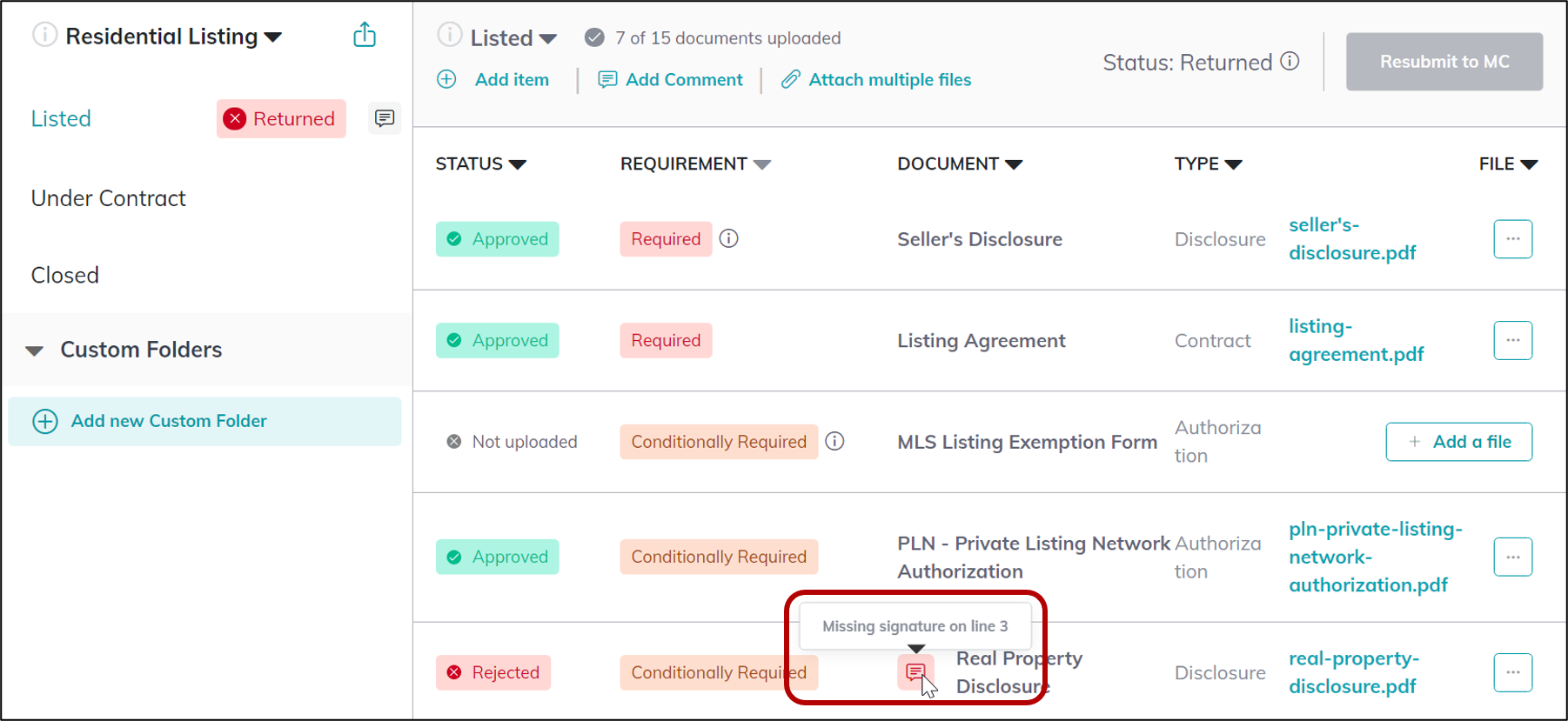 Replace Rejected Documents in an Opportunity and Resubmit to Your ...