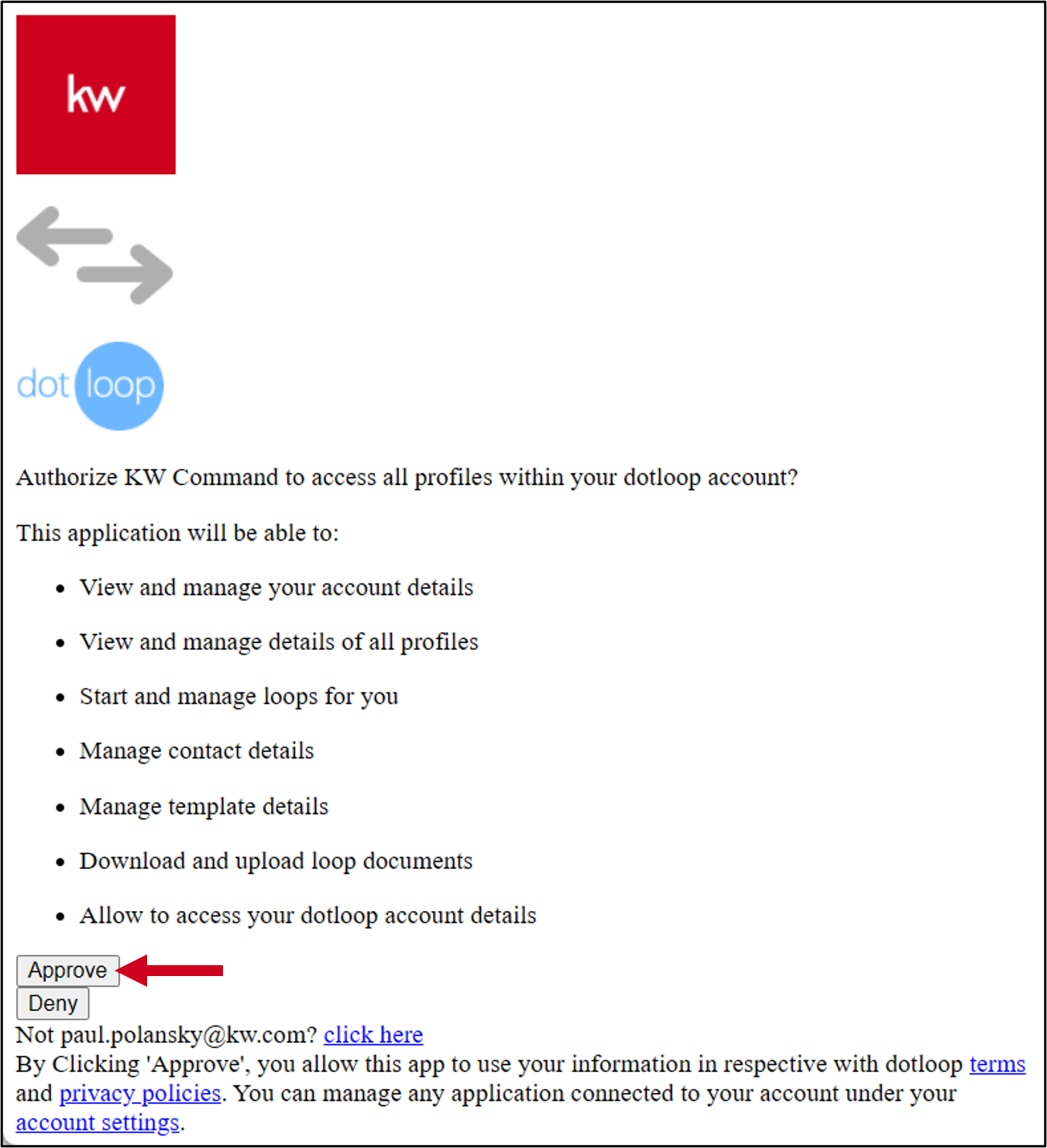 Connect Your Dotloop Account with Command – KW Answers