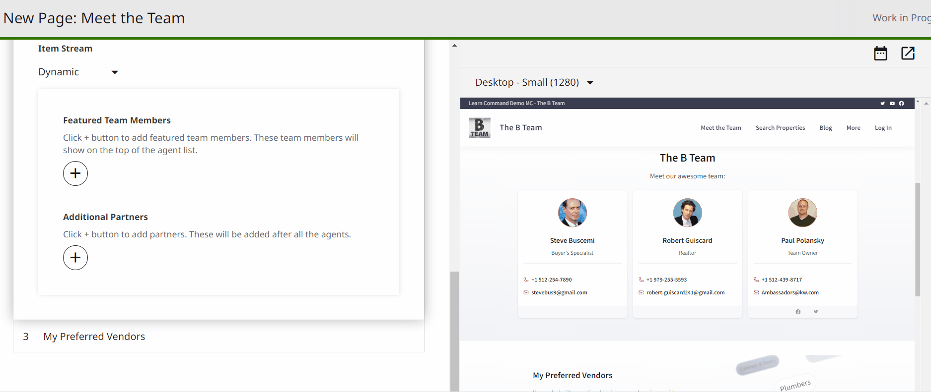 Edit the Meet the Team Page for Your KW Team Site (Expert Mode - Teams ...