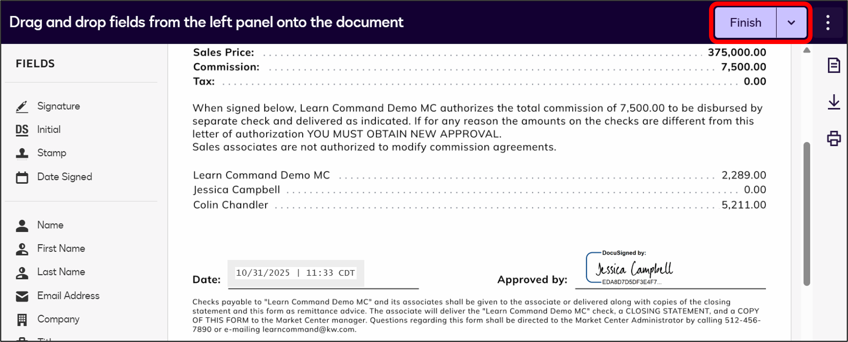 Sign Documents in Opportunities, Using DocuSign, Without Creating an Envelope – KW Answers